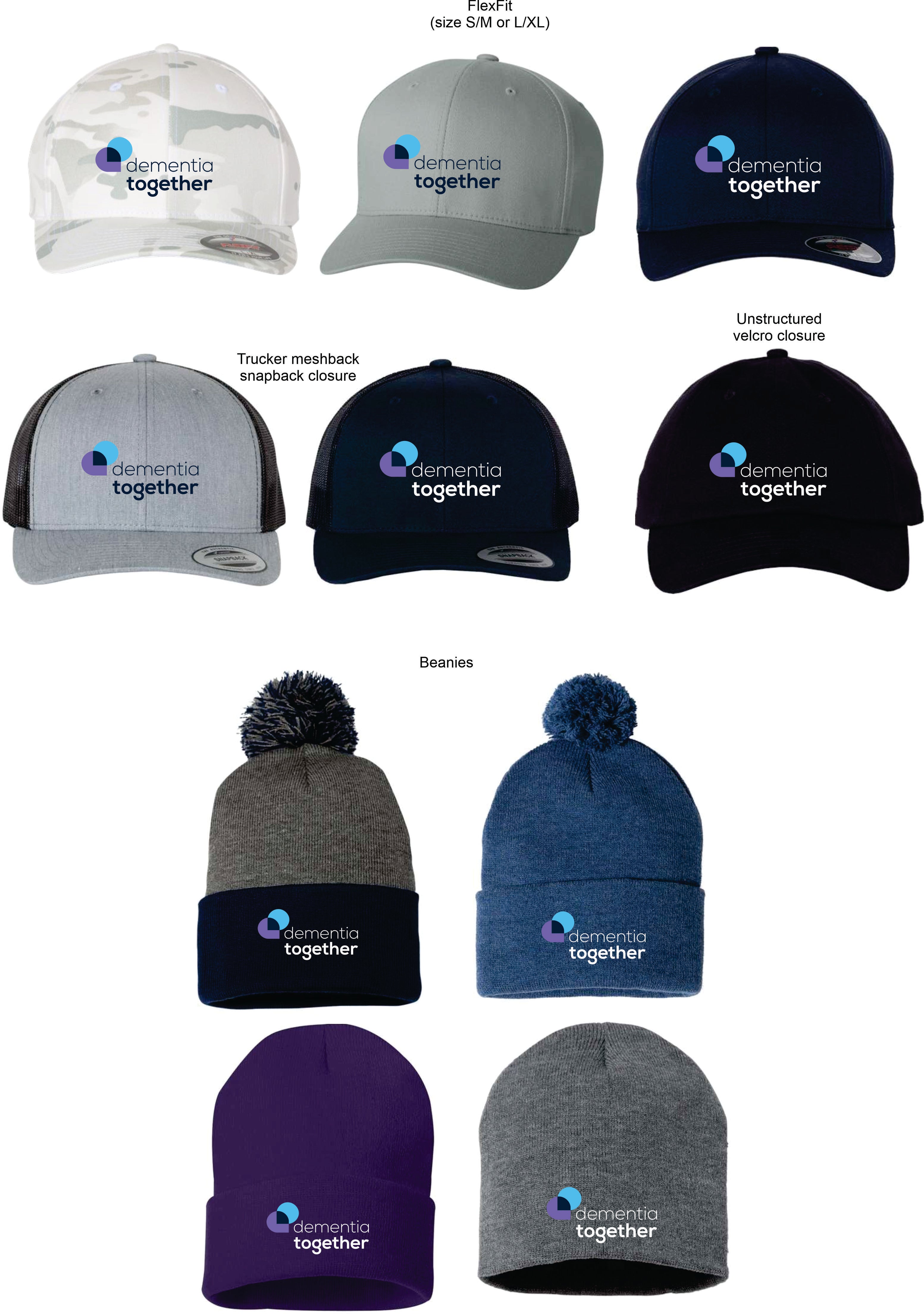 Dementia Together Headwear – Gonzo Screen Printing & Embroidery